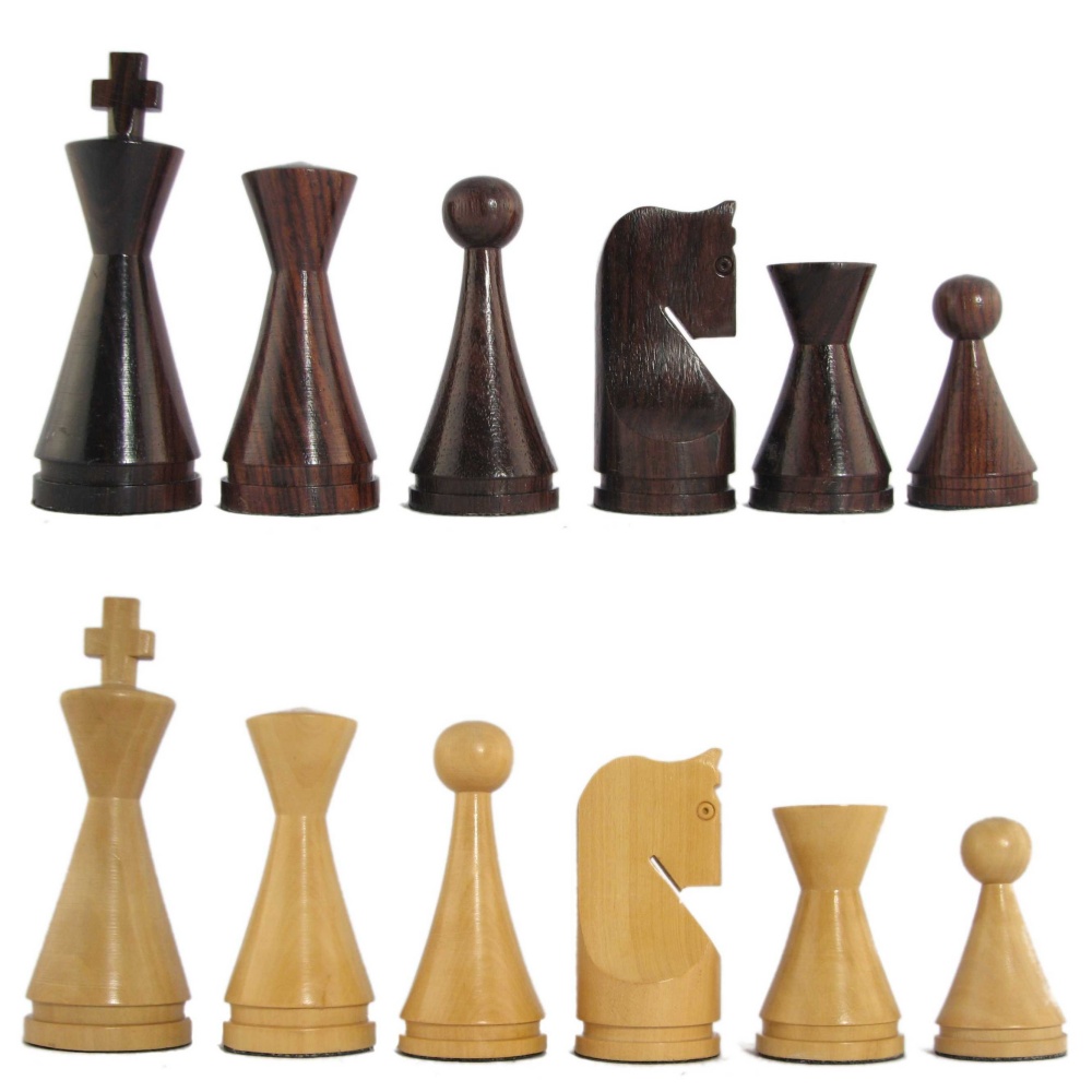 3 3/4" MoW Cardinal Rosewood Modern Staunton Chess Pieces