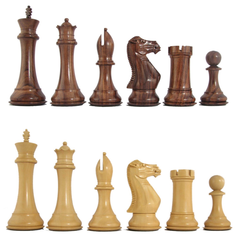 5" MoW Cardinal Rosewood Legionnaires Staunton Chess Pieces
