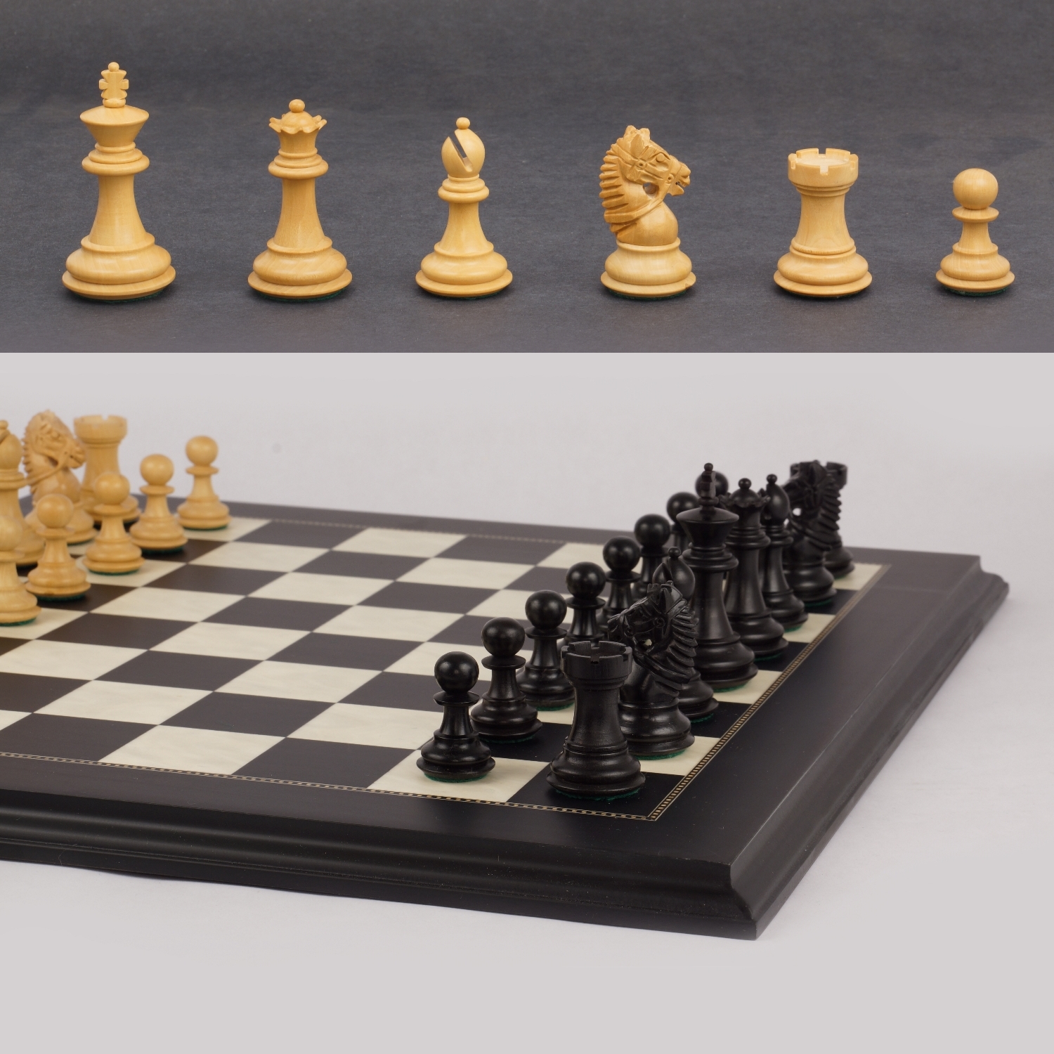 18" Mark of Westminster Ebonized Centurion Presidential Staunton Chess Set