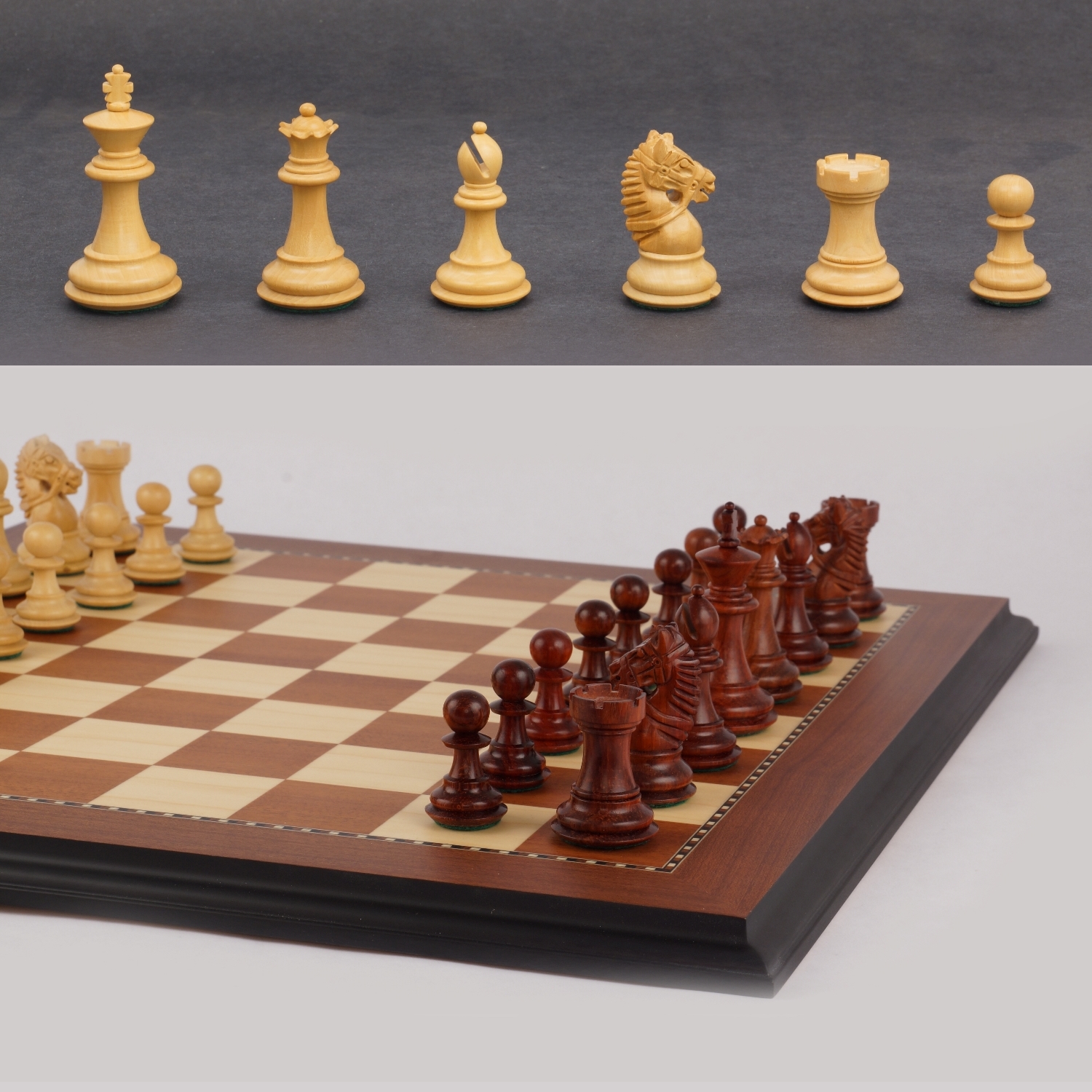 18" Mark of Westminster Padouk Centurion Presidential Staunton Chess Set