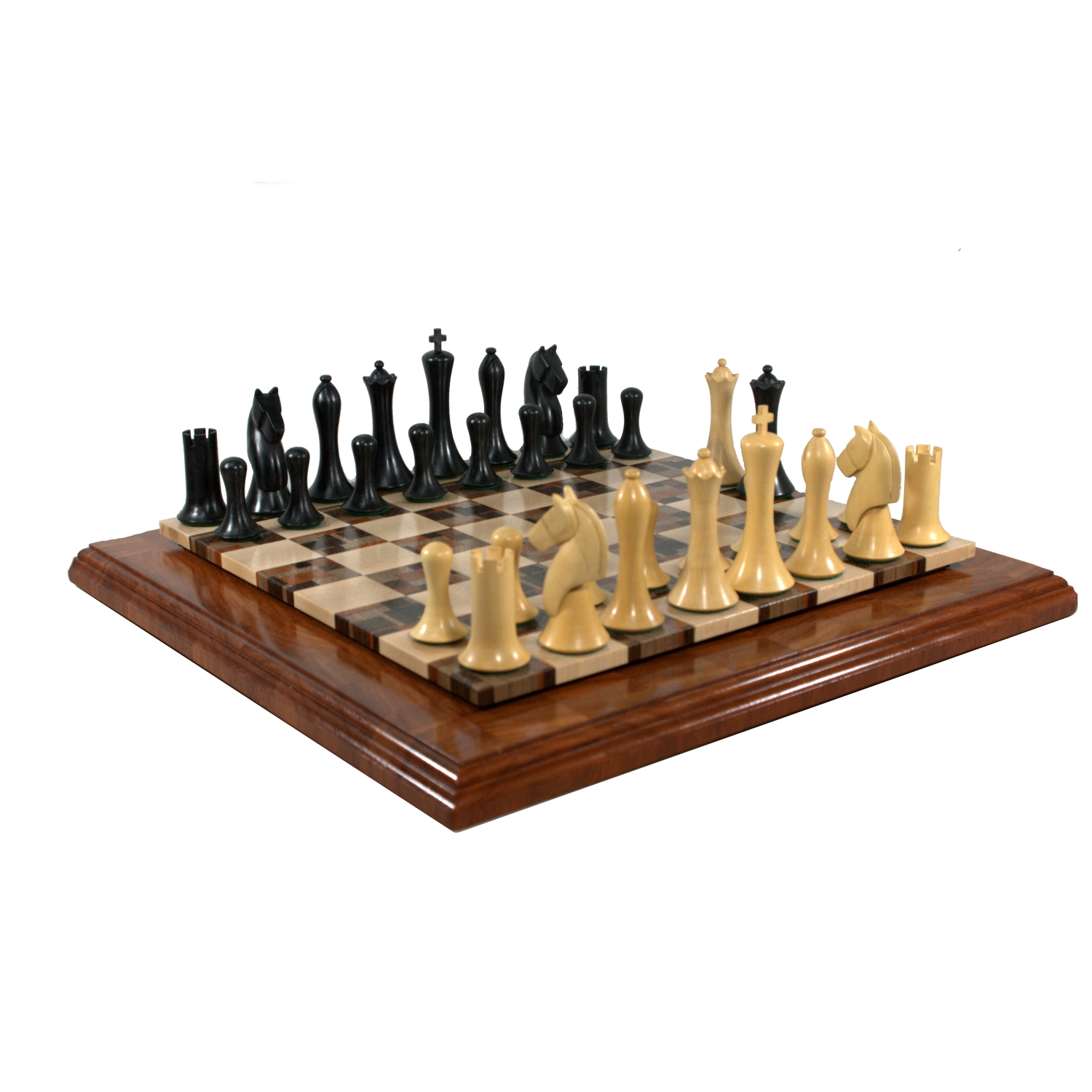 17.5" Mark of Westminster Ebonized Equinox Staunton Ogee Chess Set