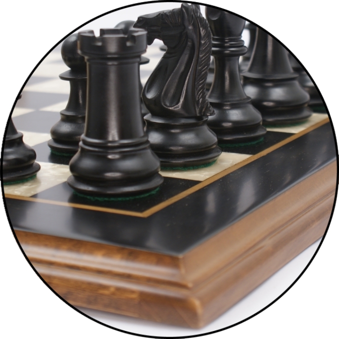 19" Mark of Westminster Ebonized Luxe Legionnaires Luxury Staunton ...