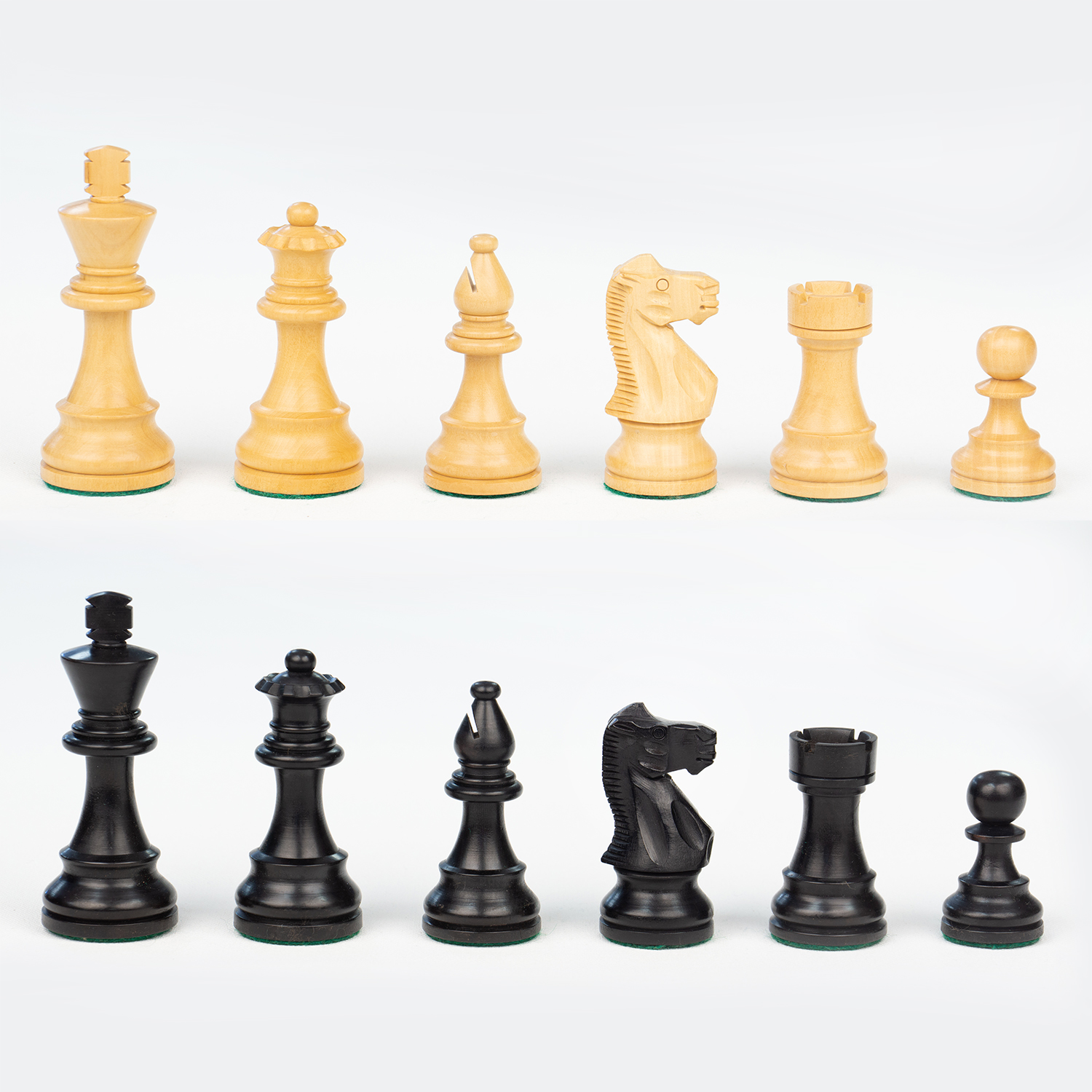 3 3/4" New Lardy Ebonized Chess Pieces