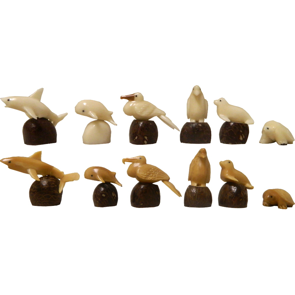 Tagua Organic Ivory Galapagos Chess Pieces