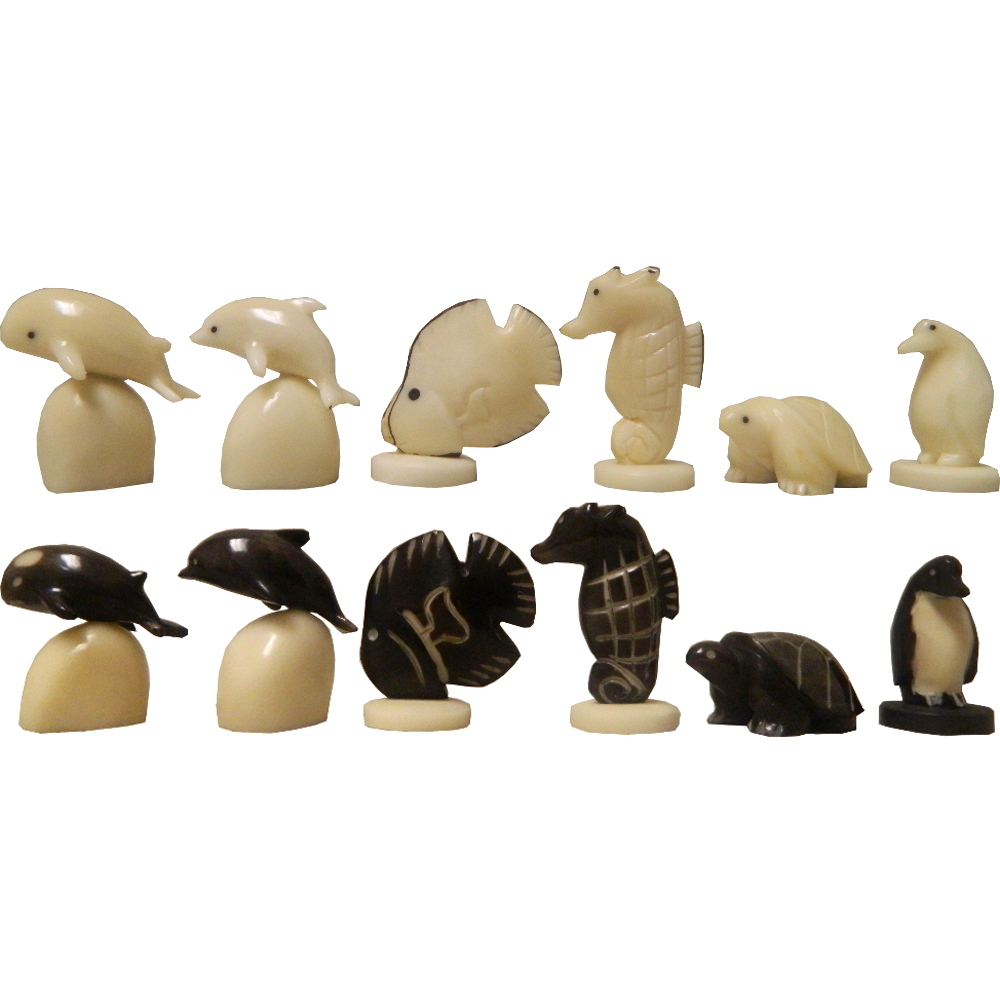 Tagua Organic Ivory Seals Chess Pieces