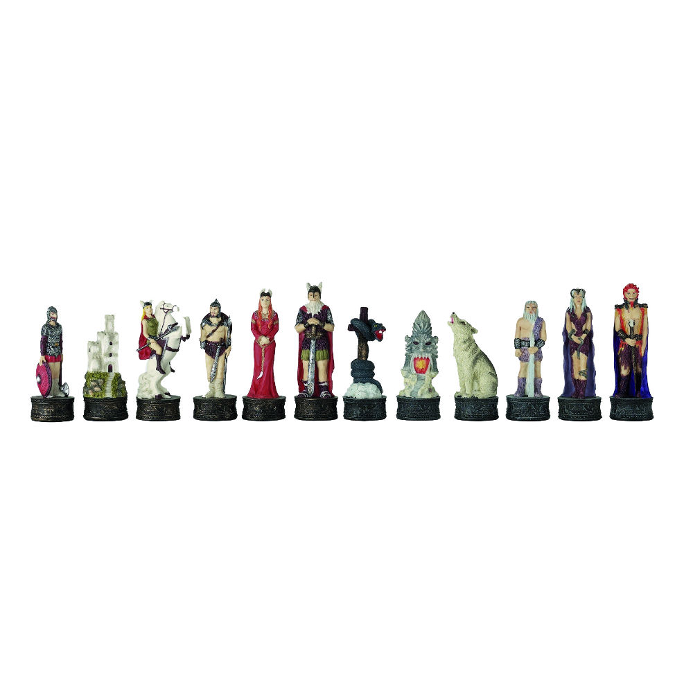 Norse Gods Hand Painted Polystone Chess Pieces