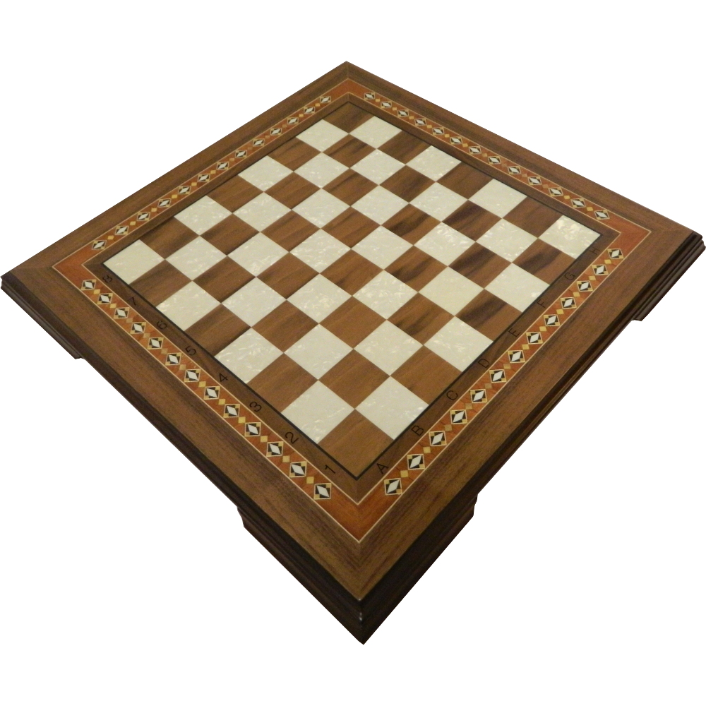 20" Walnut Turkish Chess Board with 2" Squares