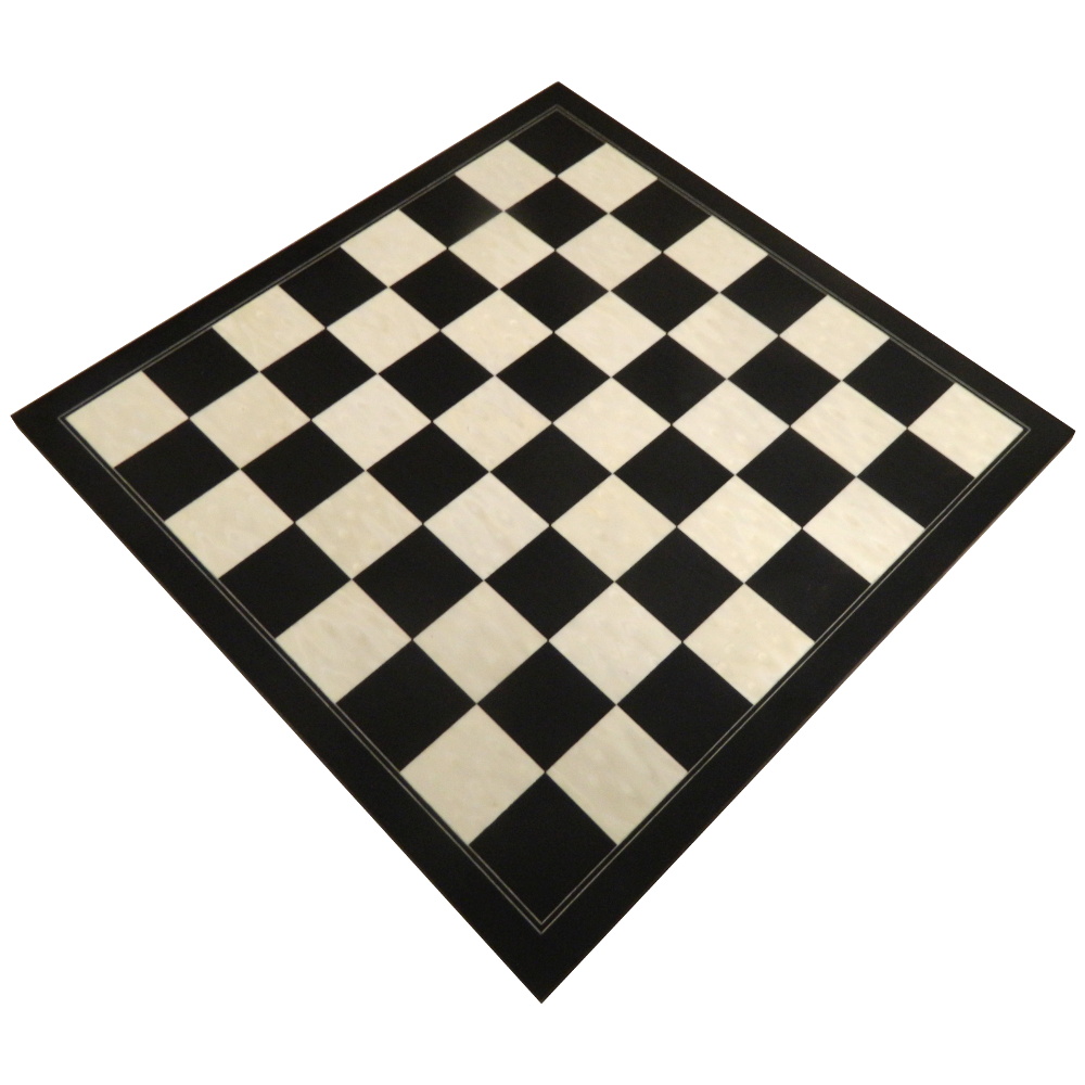 16" Mark of Westminster Ebonized Birds Eye Maple Executive Style Chess ...
