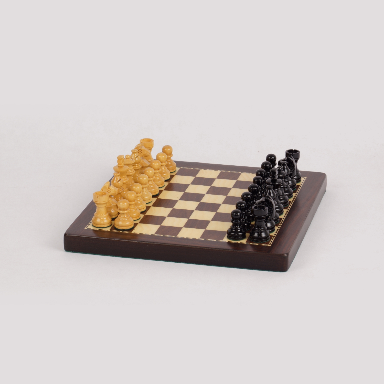 Mini Best Magnetic Chess Set with Case - Walnut