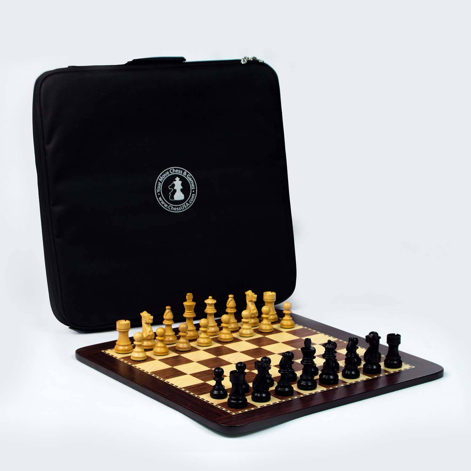 17 3/4" Premier Lardy Weighted Chess Set with Carrying Case